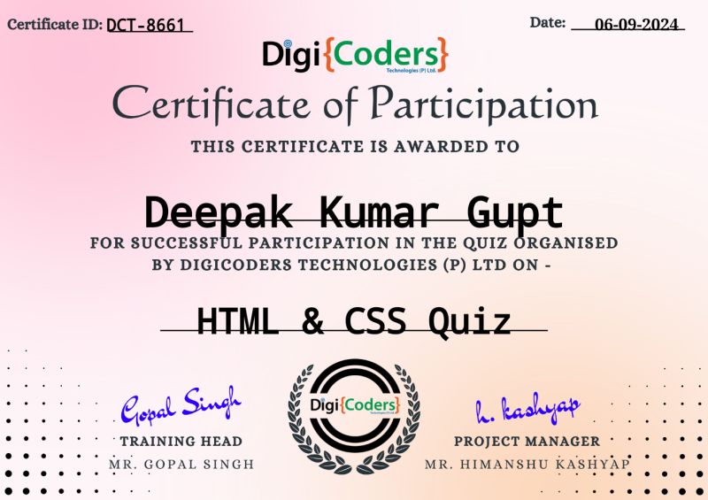 DEEPAK KUMAR GUPT on LinkedIn: HTML AND CSS DEEPAK KUMAR GUPT on LinkedIn: HTML AND CSS