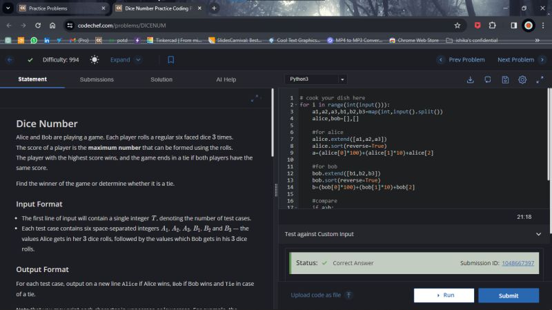 Aayush Talukdar on LinkedIn: #codechef #codingchallenge #pythoncoding # ... Aayush Talukdar on LinkedIn: #codechef #codingchallenge #pythoncoding # ...