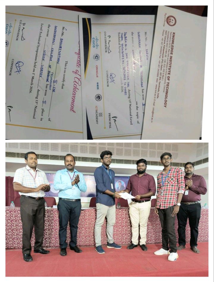 BARATH G on LinkedIn: #knowledgeinstitute #paperpresentation #achievement BARATH G on LinkedIn: #knowledgeinstitute #paperpresentation #achievement