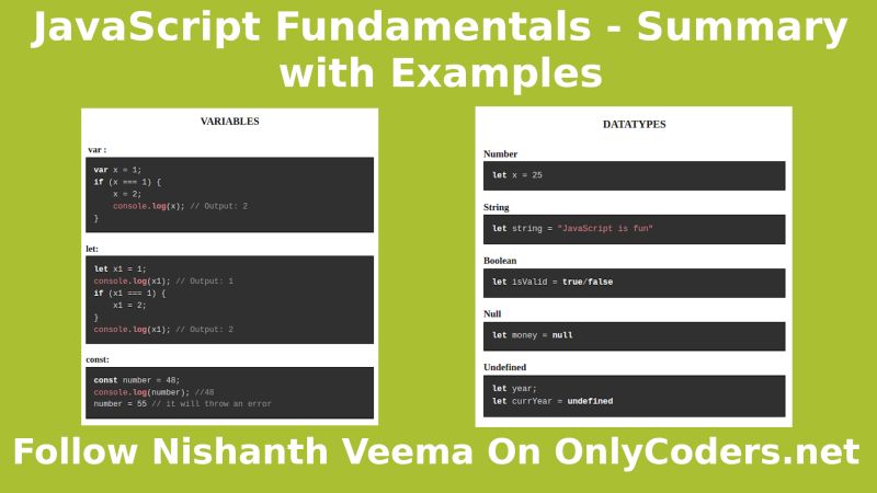 Nishanth Veemarasan's guide to JavaScript | OnlyCoders.net posted on ... Nishanth Veemarasan's guide to JavaScript | OnlyCoders.net posted on ...