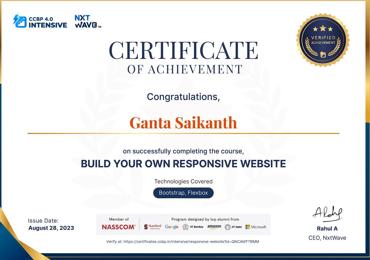 Saikanth Ganta on LinkedIn: #nxtwave #ccbp4 #30daysofcode #codechallenge Saikanth Ganta on LinkedIn: #nxtwave #ccbp4 #30daysofcode #codechallenge