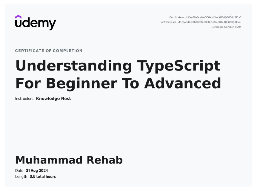 Muhammad Rehab on LinkedIn: #typescript #webdevelopment #continuouslearning Muhammad Rehab on LinkedIn: #typescript #webdevelopment #continuouslearning