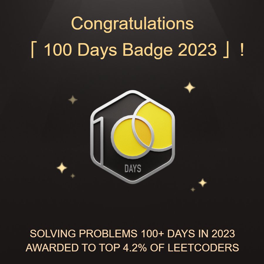 Completed a 100-day streak on LeetCode | ANISH JAISWAL posted on the ... Completed a 100-day streak on LeetCode | ANISH JAISWAL posted on the ...