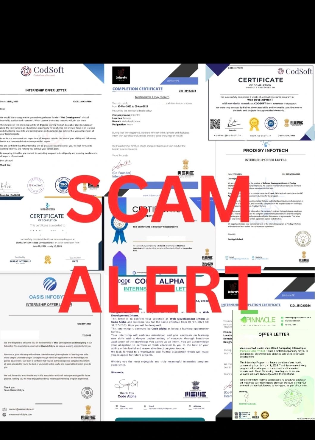 #internshipscam #fakeinternship #codsoft #pinnaclelabs #careertips ... #internshipscam #fakeinternship #codsoft #pinnaclelabs #careertips ...