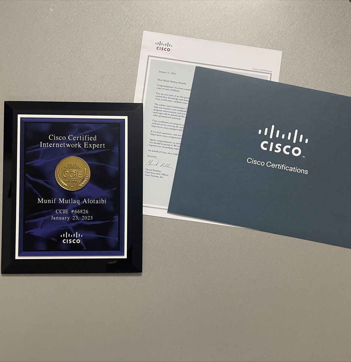 Munif Alotaibi on LinkedIn: Finally, my CCIE plaque has arrived and the ... Munif Alotaibi on LinkedIn: Finally, my CCIE plaque has arrived and the ...