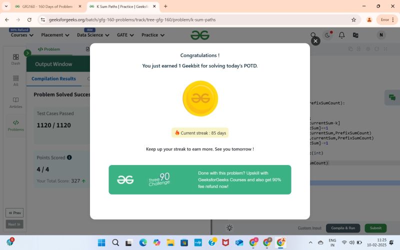 #100daysofcode #codingjourney #problemsolving #geeksforgeeks #learning ... #100daysofcode #codingjourney #problemsolving #geeksforgeeks #learning ...