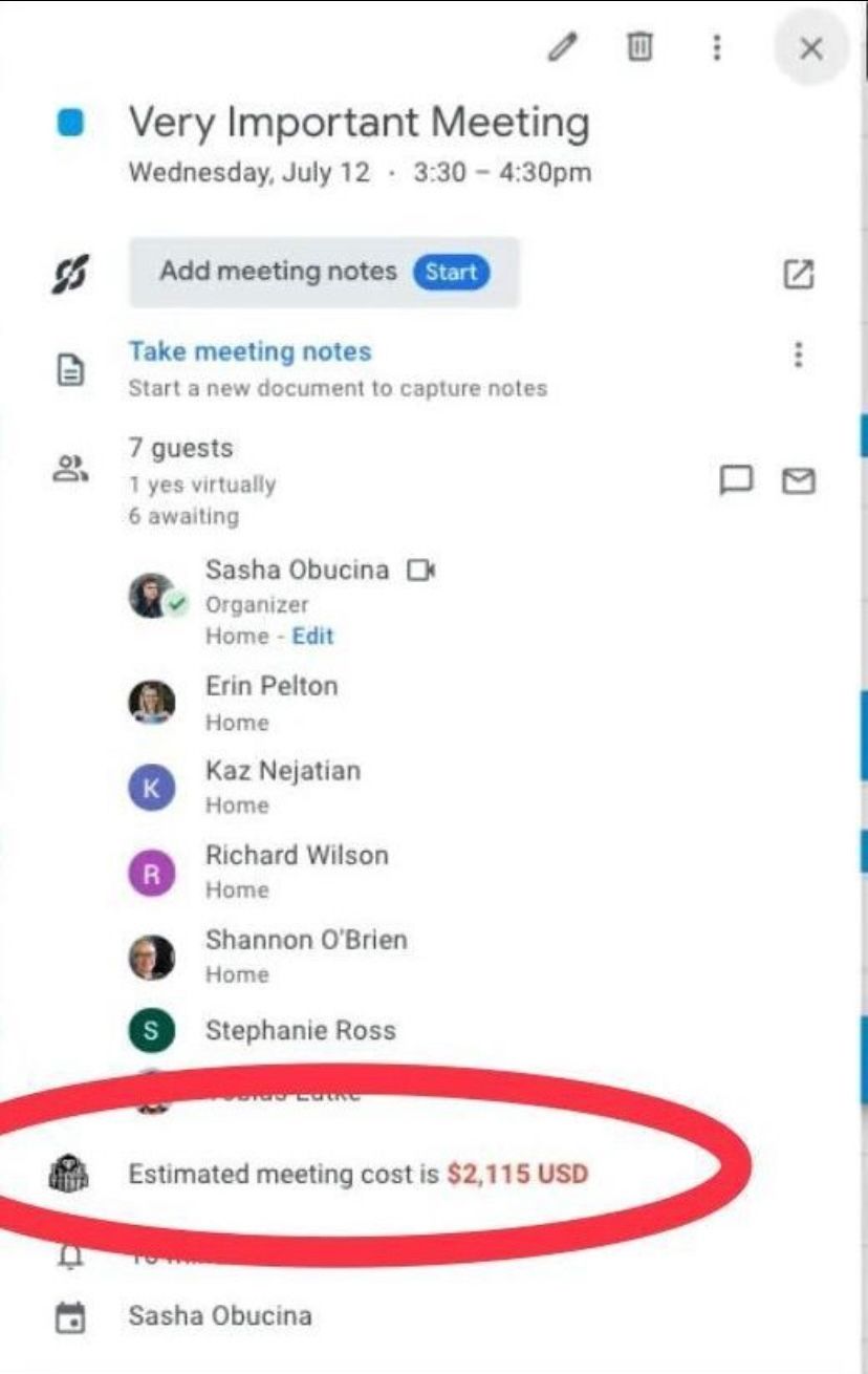 Anyone organizing a meeting with more than 5-10 ppl should pay out of ... Anyone organizing a meeting with more than 5-10 ppl should pay out of ...