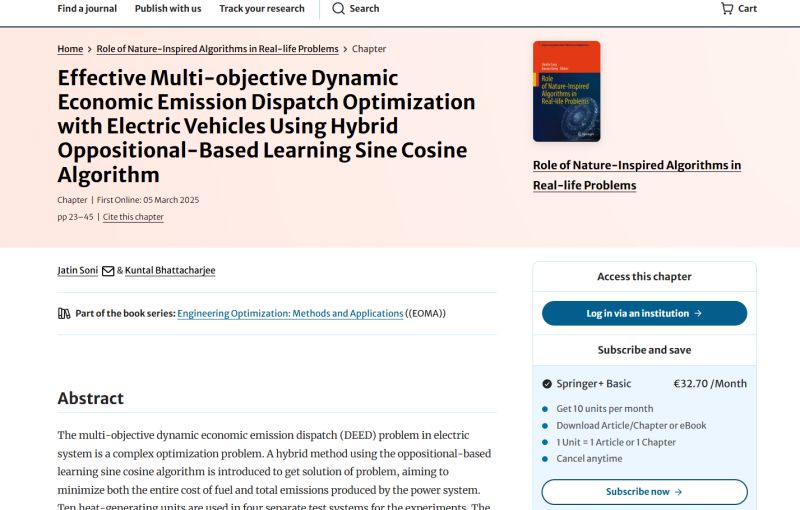 #springernature #optimization #sustainableenergy #electricvehicles ... #springernature #optimization #sustainableenergy #electricvehicles ...