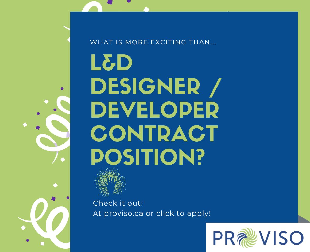 ProViso Consulting on LinkedIn: L&D Designer/Developer ProViso Consulting on LinkedIn: L&D Designer/Developer