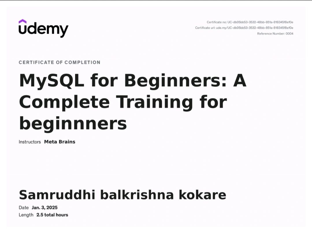 Samruddhi kokare on LinkedIn: #learning #databasemanagement #mysql # ... Samruddhi kokare on LinkedIn: #learning #databasemanagement #mysql # ...