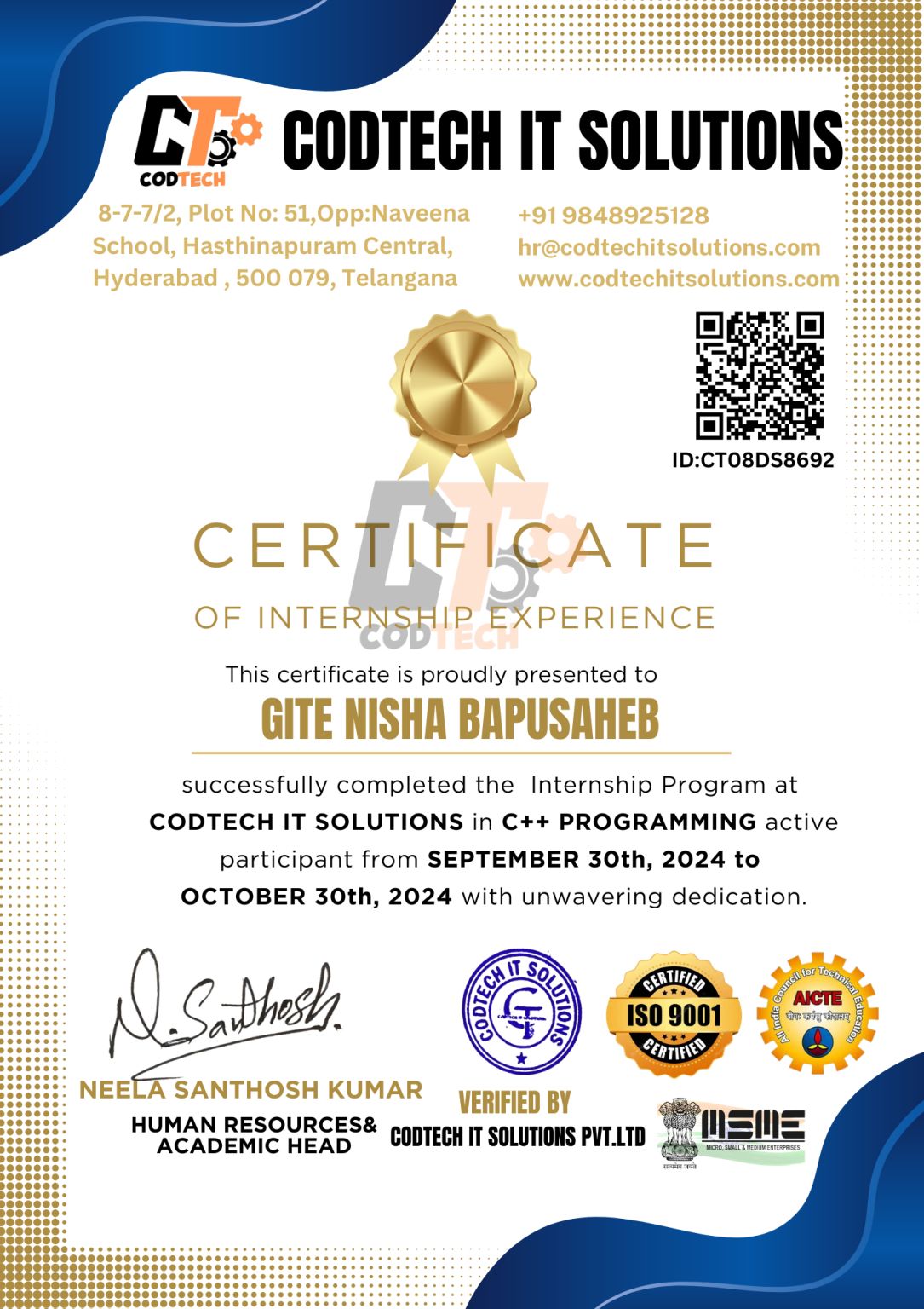 Nisha Gite on LinkedIn: #internship #c #programming #codtechitsolutions ... Nisha Gite on LinkedIn: #internship #c #programming #codtechitsolutions ...
