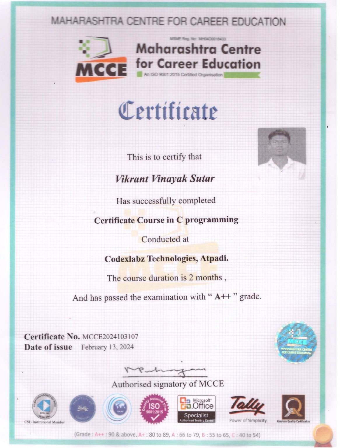 Vikrant Sutar on LinkedIn: #cprogramming #achievement #learning # ... Vikrant Sutar on LinkedIn: #cprogramming #achievement #learning # ...