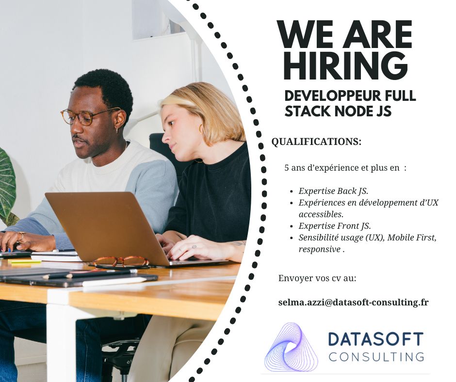 Datasoft Consulting on LinkedIn: #recrutement #développeurfullstack # ... Datasoft Consulting on LinkedIn: #recrutement #développeurfullstack # ...