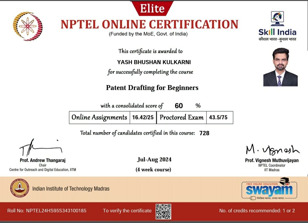 Yash Kulkarni on LinkedIn: #nptel Yash Kulkarni on LinkedIn: #nptel