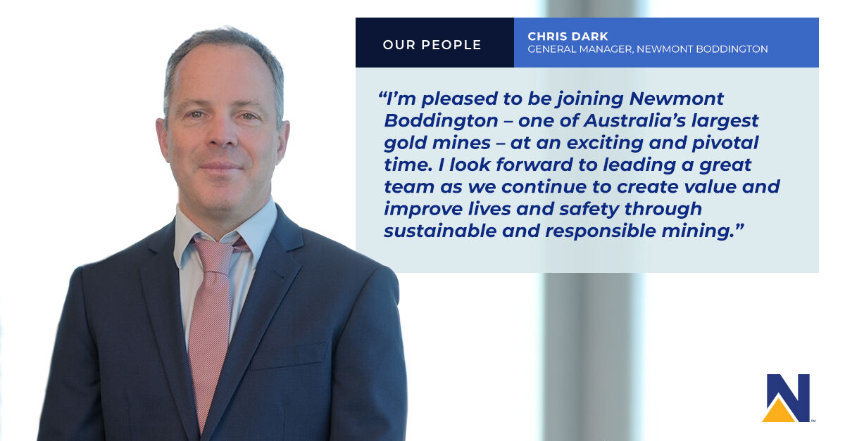 Our new General Manager of Newmont Australia’s Boddington mine, Chris ... Our new General Manager of Newmont Australia’s Boddington mine, Chris ...