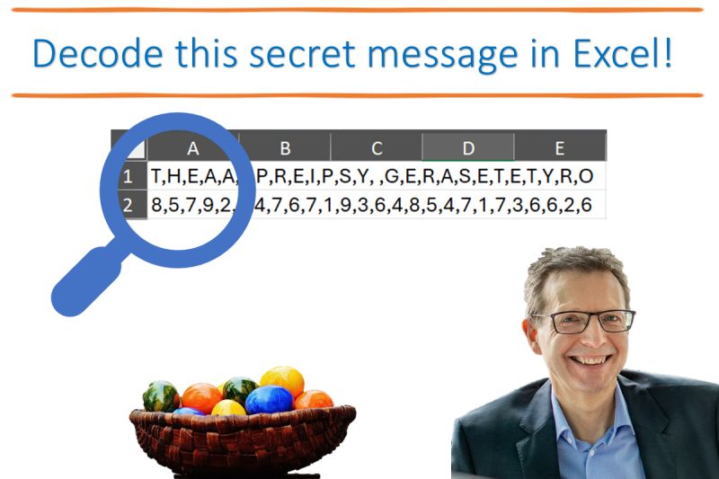 🕵️♂️ Easter secret code - Can you decode it using Excel? 🕵️♀️ This is ... 🕵️♂️ Easter secret code - Can you decode it using Excel? 🕵️♀️ This is ...