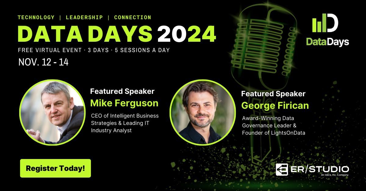 IDERA ER/Studio on LinkedIn: #datadays2024 #erstudio #idera #datamanagement IDERA ER/Studio on LinkedIn: #datadays2024 #erstudio #idera #datamanagement
