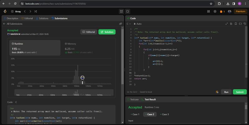 NAVEEN M on LinkedIn: Day 3 of 100 Days of LeetCode 🚀 📚 Problem of the ... NAVEEN M on LinkedIn: Day 3 of 100 Days of LeetCode 🚀 📚 Problem of the ...