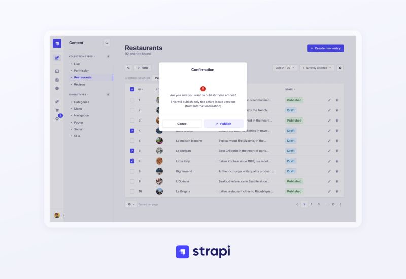 Strapi on LinkedIn: Bulk publish/unpublish ️ Now, content managers can ... Strapi on LinkedIn: Bulk publish/unpublish ️ Now, content managers can ...