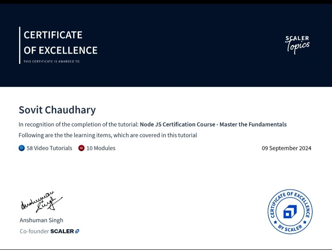 Sovit Chaudhary on LinkedIn: #nodejs #backenddevelopment #certification ... Sovit Chaudhary on LinkedIn: #nodejs #backenddevelopment #certification ...