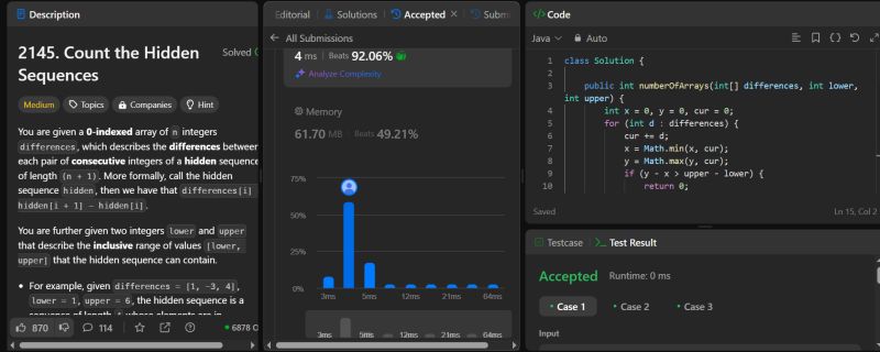 #100daysofcode #day55 #100daysofcode #leetcode #java #prefixsum… | Pihu ... #100daysofcode #day55 #100daysofcode #leetcode #java #prefixsum… | Pihu ...