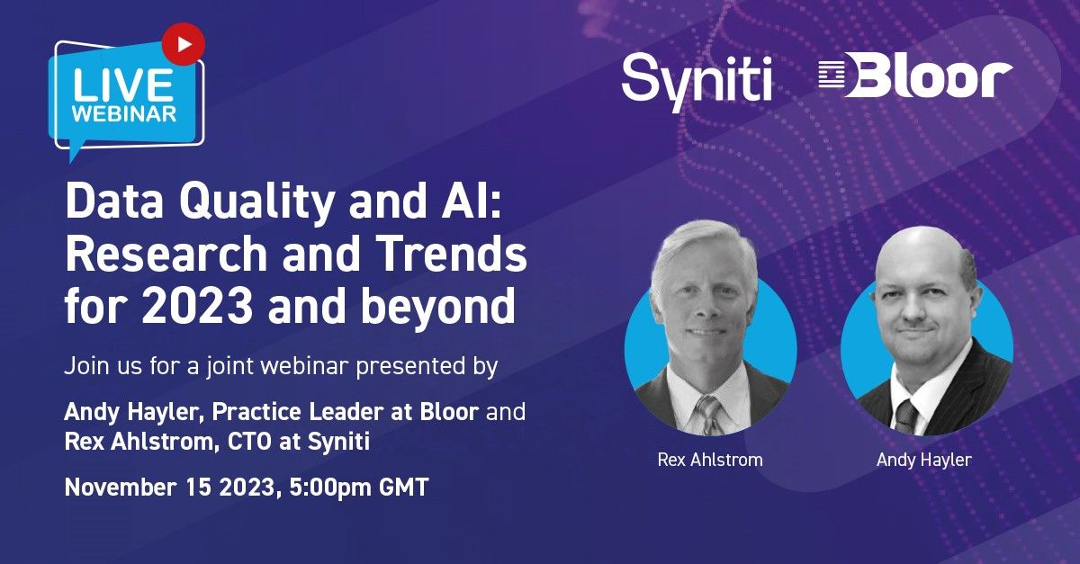 Bloor Research on LinkedIn: Syniti and Bloor - Data Quality and AI ... Bloor Research on LinkedIn: Syniti and Bloor - Data Quality and AI ...