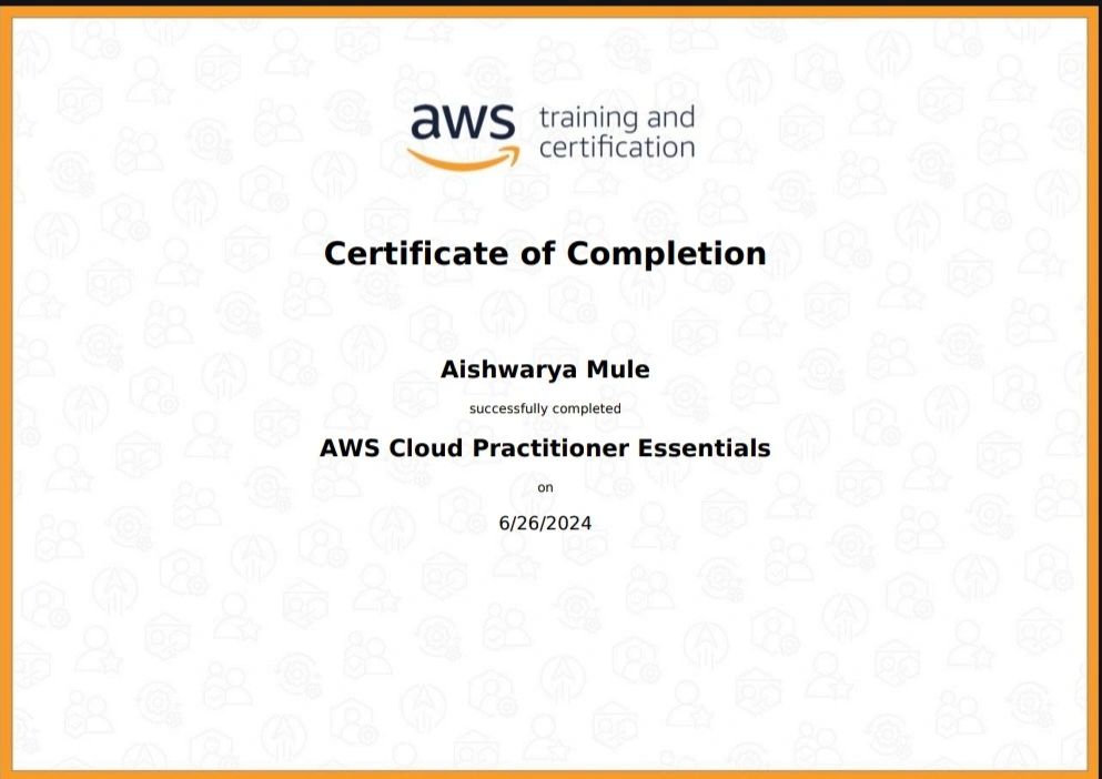 Aishwarya Mule on LinkedIn: #aws #cloudpractitioner #certification # ... Aishwarya Mule on LinkedIn: #aws #cloudpractitioner #certification # ...