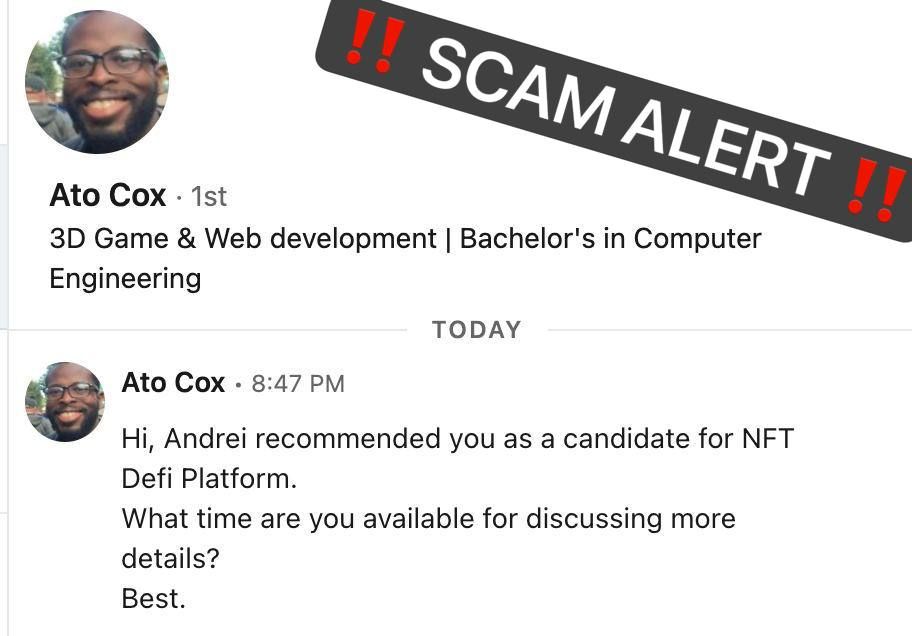 Malware alert for blockchain developers on LinkedIn | Andrei Ezhov ... Malware alert for blockchain developers on LinkedIn | Andrei Ezhov ...