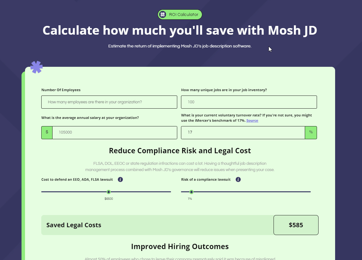 MOSH JD on LinkedIn: Check out our job description software savings ... MOSH JD on LinkedIn: Check out our job description software savings ...