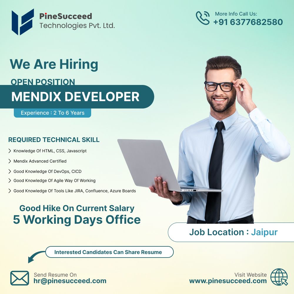 Saanvi Agarwal on LinkedIn: #hiring #mendixdeveloper #mendix #jaipur # ... Saanvi Agarwal on LinkedIn: #hiring #mendixdeveloper #mendix #jaipur # ...