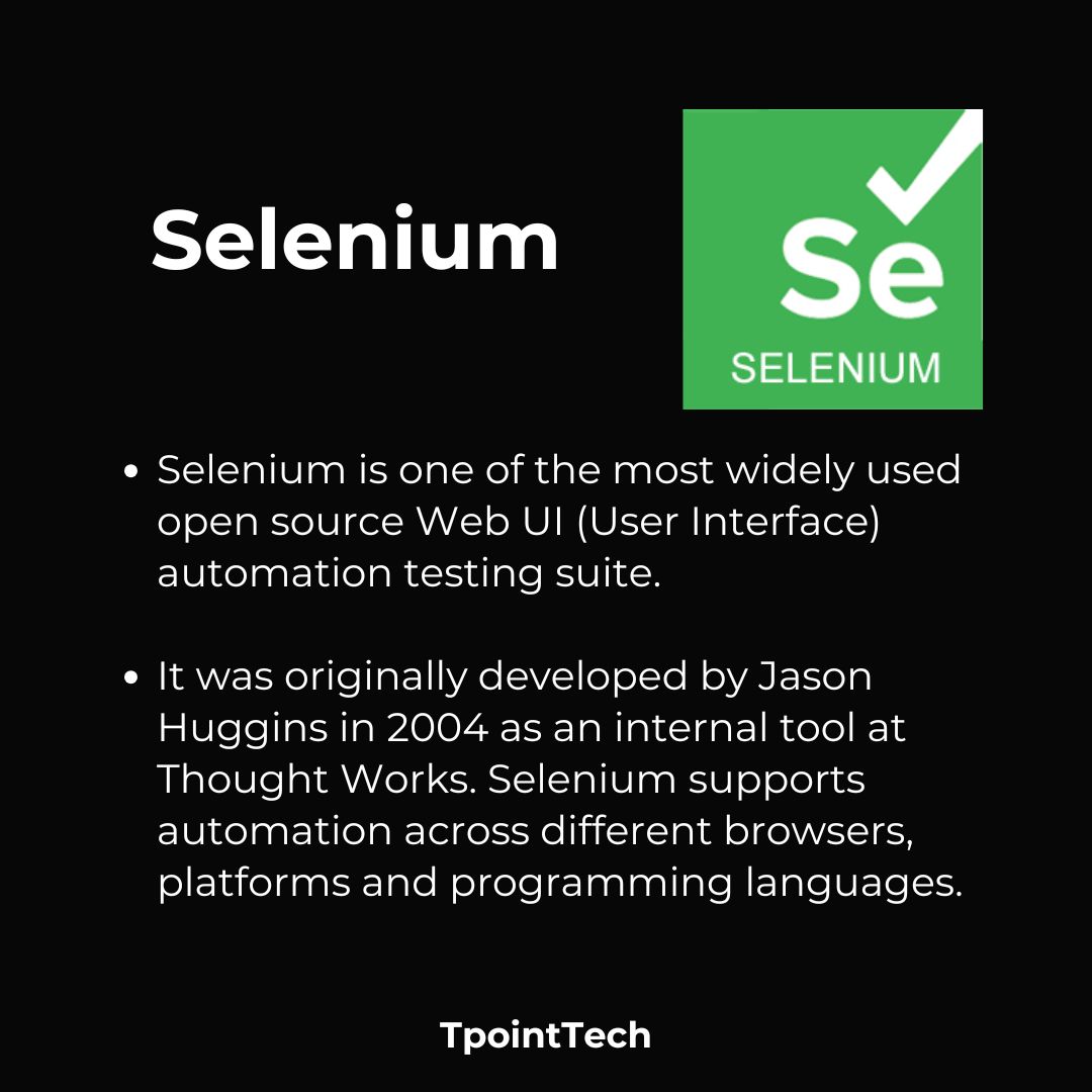 Tpoint Tech on LinkedIn: #selenium #programming #tpointtech # ... Tpoint Tech on LinkedIn: #selenium #programming #tpointtech # ...