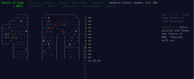 Mehwish Zahoor on LinkedIn: #adventofcode #adventofcode2024 # ... Mehwish Zahoor on LinkedIn: #adventofcode #adventofcode2024 # ...