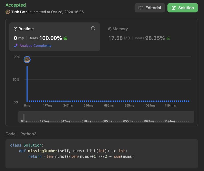 Tirth Patel on LinkedIn: #optimization #leetcode #missingnumber # ... Tirth Patel on LinkedIn: #optimization #leetcode #missingnumber # ...