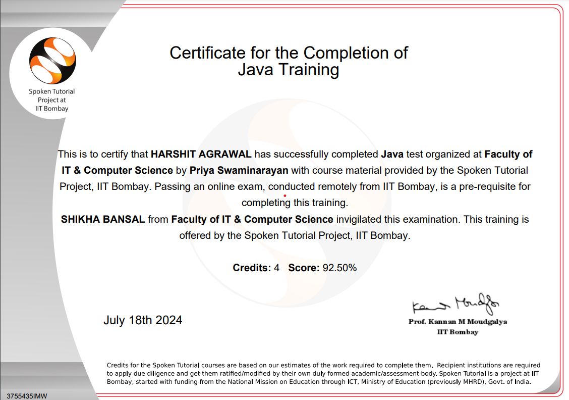 Harshit Agarwal on LinkedIn: #java #programming #continuouslearning # ... Harshit Agarwal on LinkedIn: #java #programming #continuouslearning # ...