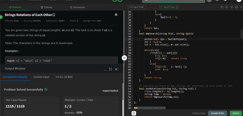 #gfg160 #geekstreak2025 #dsa #cpp #kmp #strings #codingchallenge ... #gfg160 #geekstreak2025 #dsa #cpp #kmp #strings #codingchallenge ...