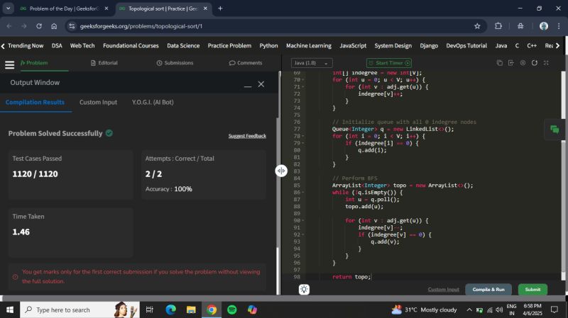#dsa #geeksforgeeks #codingchallenge #graphtheory #topologicalsort #dag ... #dsa #geeksforgeeks #codingchallenge #graphtheory #topologicalsort #dag ...