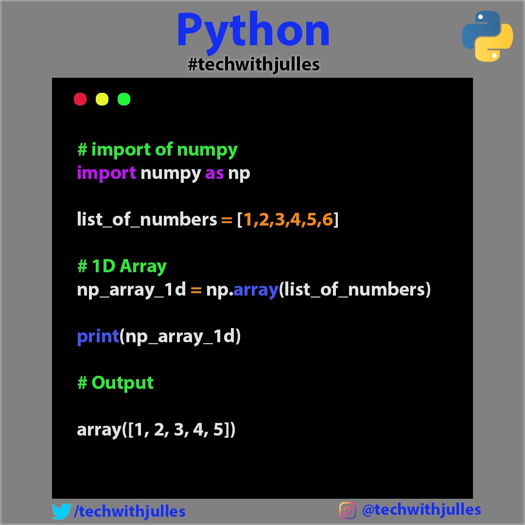 TechWith Julles on LinkedIn: #python #numpy #datascience #codinglife # ... TechWith Julles on LinkedIn: #python #numpy #datascience #codinglife # ...