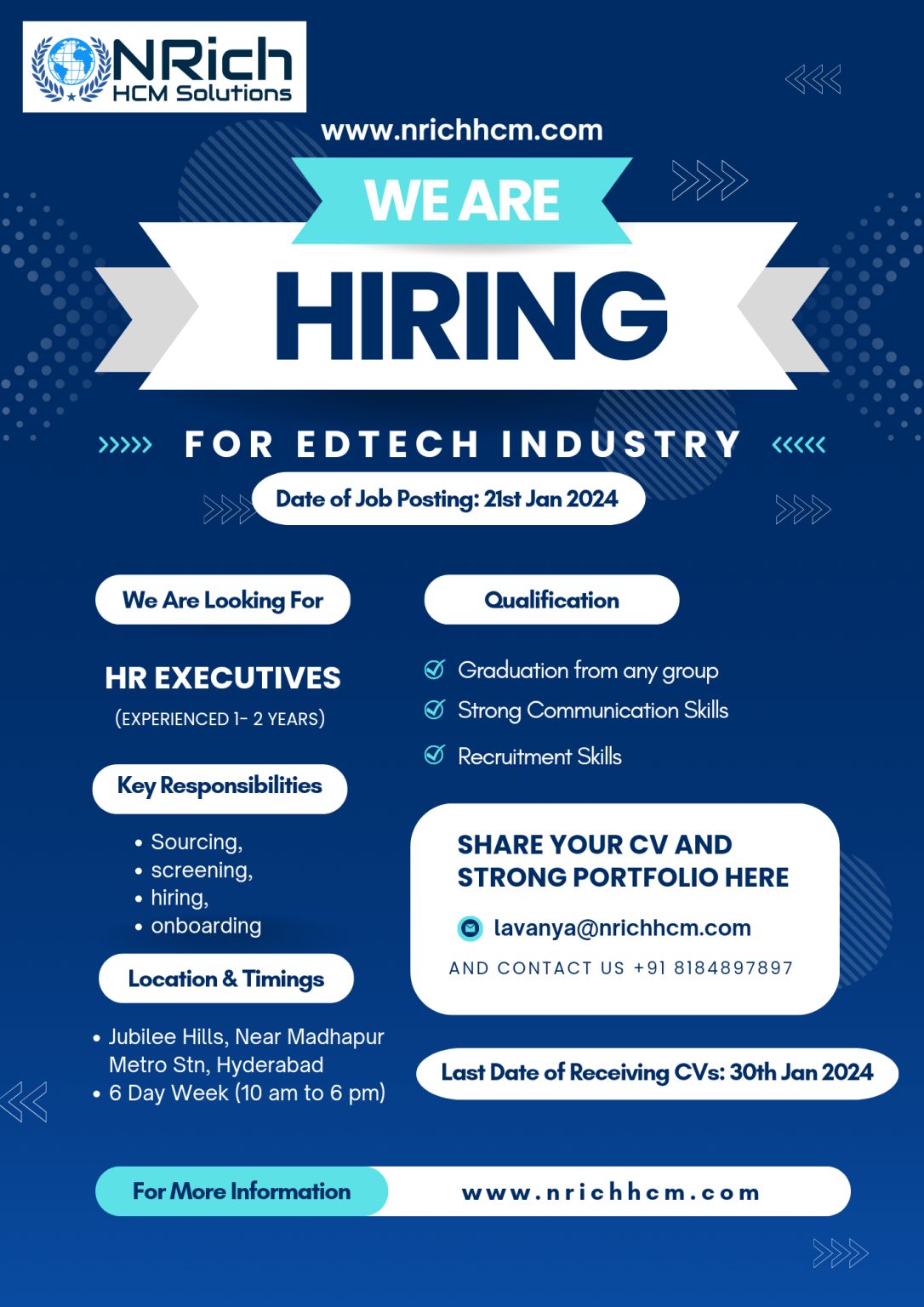 NRich HCM Solutions Pvt Ltd on LinkedIn: #hrexecutive #hiring #nrichhcm ... NRich HCM Solutions Pvt Ltd on LinkedIn: #hrexecutive #hiring #nrichhcm ...