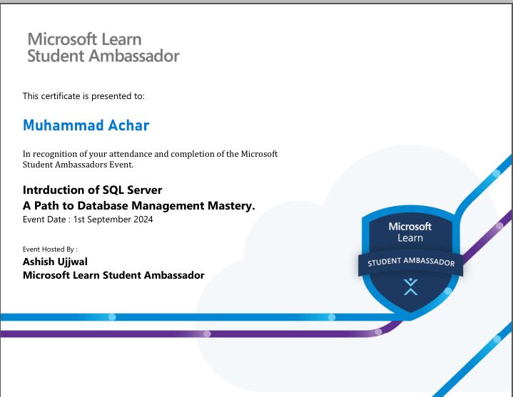 Muhammad Achar on LinkedIn: #microsoft #sqlserver #sqlqueries #learning ... Muhammad Achar on LinkedIn: #microsoft #sqlserver #sqlqueries #learning ...