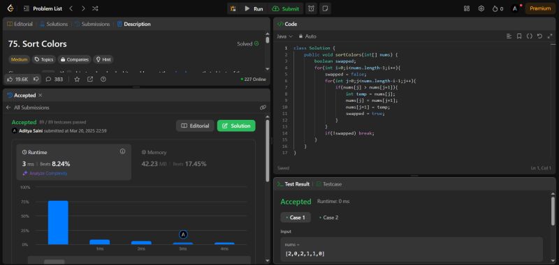 #day10 #100daysofcodechallenge #100daysofleetcode #leetcode #sorting ... #day10 #100daysofcodechallenge #100daysofleetcode #leetcode #sorting ...