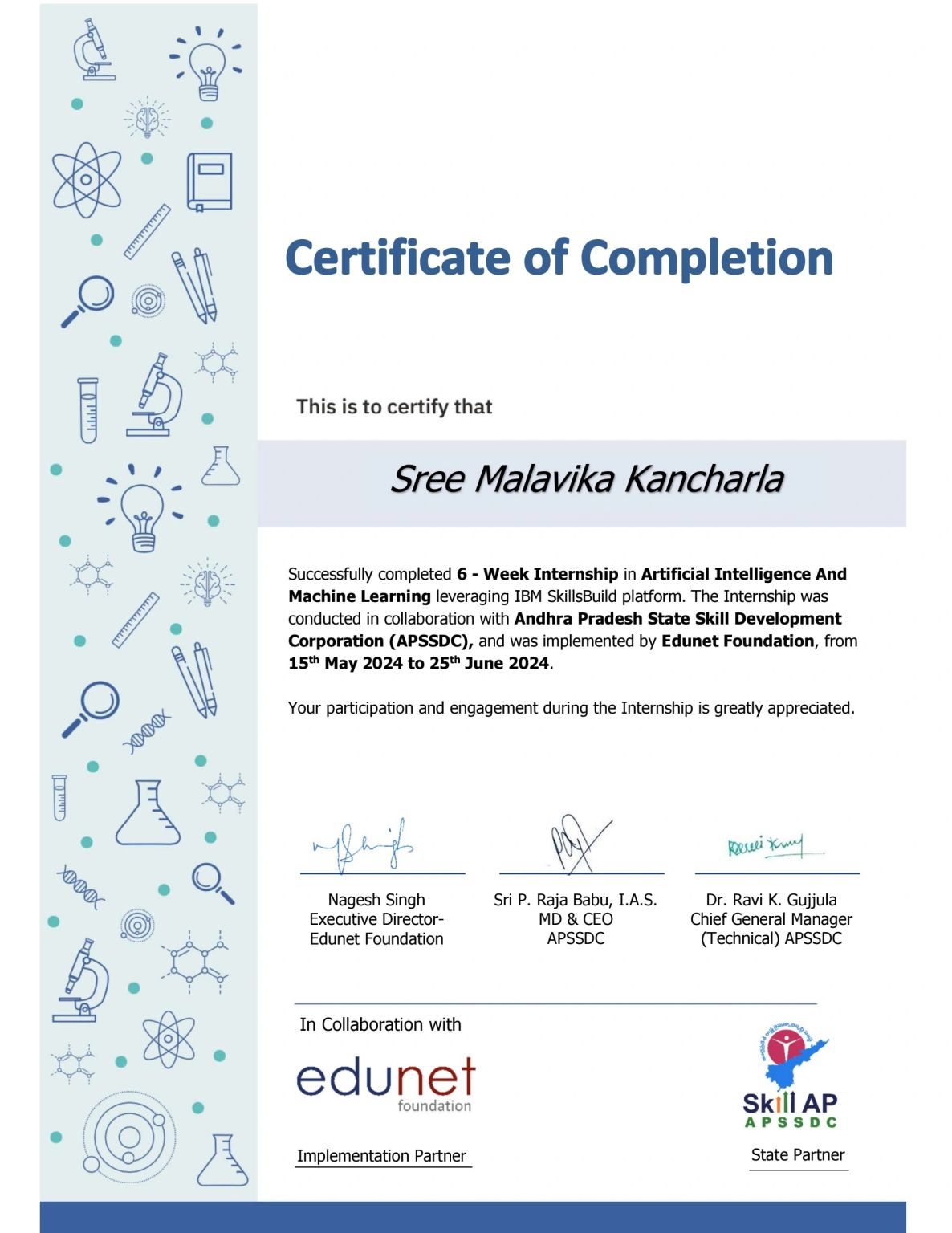 sree malavika kancharla on LinkedIn: Hi all, I completed my 6-week ... sree malavika kancharla on LinkedIn: Hi all, I completed my 6-week ...