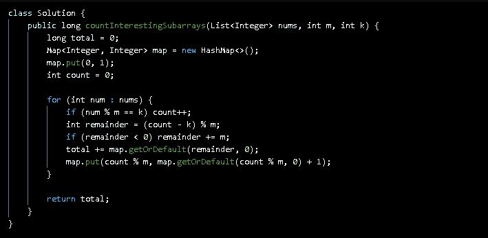 #200daysofcode #leetcode2845 #interestingsubarrays #modulologic ... #200daysofcode #leetcode2845 #interestingsubarrays #modulologic ...