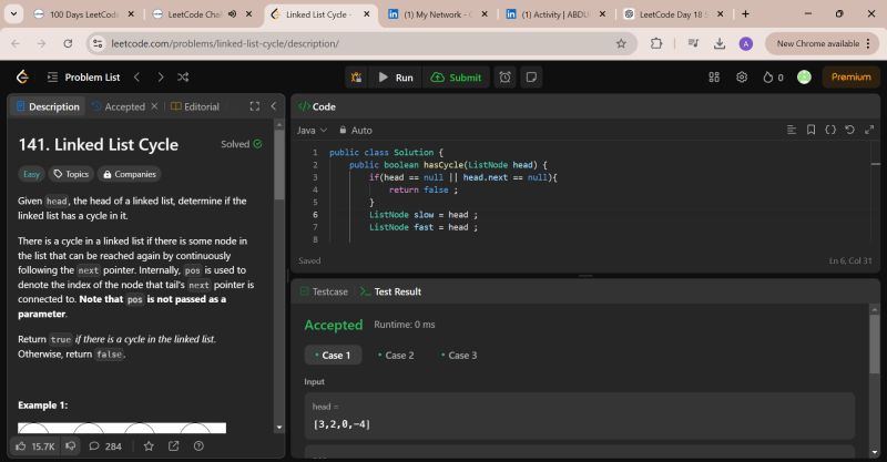 Day 70 of LeetCode challenge: detecting loops | ABDUL MUQEET ANSARI ... Day 70 of LeetCode challenge: detecting loops | ABDUL MUQEET ANSARI ...