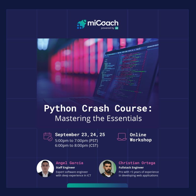 ITJ on LinkedIn: #pythonworkshop #crashcourse #programming # ... ITJ on LinkedIn: #pythonworkshop #crashcourse #programming # ...