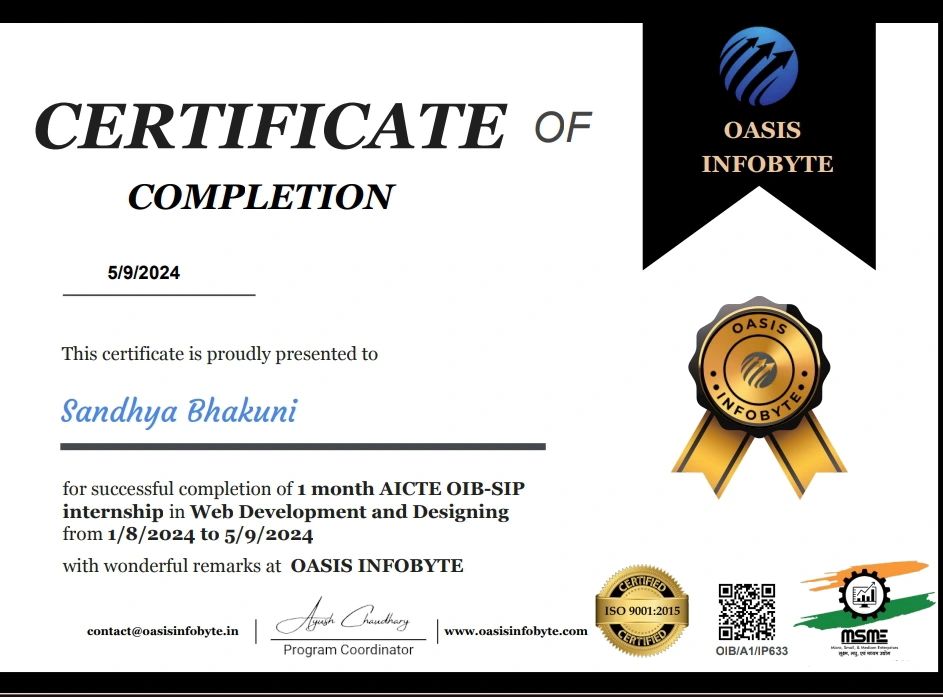 Sandhya Bhakuni on LinkedIn: Hey connections, I am glad to share my ... Sandhya Bhakuni on LinkedIn: Hey connections, I am glad to share my ...