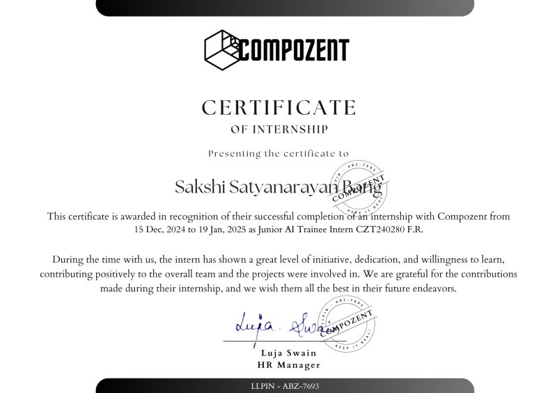 🚀 Exciting Milestone Successfully Completed My AI Internship at ... 🚀 Exciting Milestone Successfully Completed My AI Internship at ...