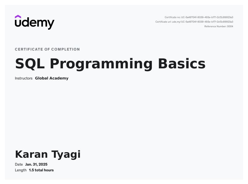 Karan Tyagi on LinkedIn: #sql #learningjourney #reinsurancesap # ... Karan Tyagi on LinkedIn: #sql #learningjourney #reinsurancesap # ...