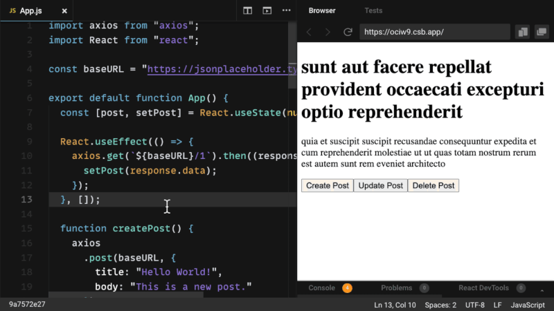 Ego B. on LinkedIn: #javascript #reactjs #coding #programing #axios Ego B. on LinkedIn: #javascript #reactjs #coding #programing #axios