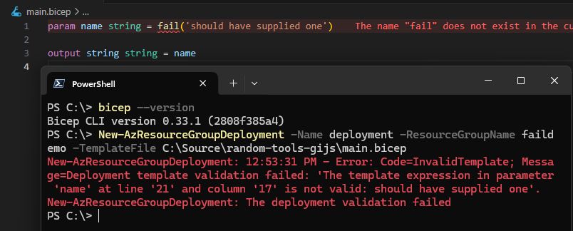 Gijs Reijn on LinkedIn: #bicep #azure #fail #function Gijs Reijn on LinkedIn: #bicep #azure #fail #function