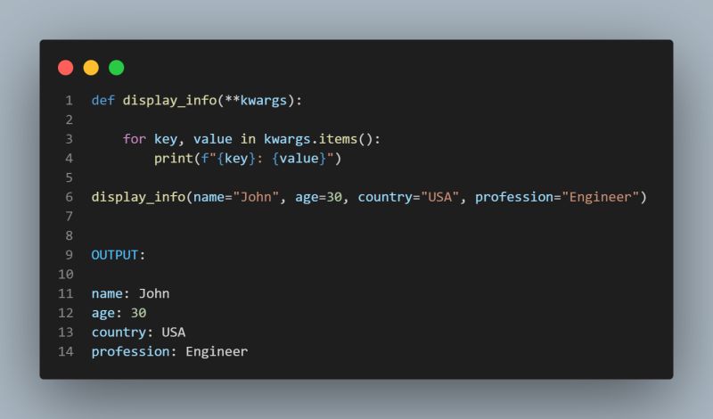 Day 25 of #100DaysofCode challenge: Understanding `kwargs` in Python ... Day 25 of #100DaysofCode challenge: Understanding `kwargs` in Python ...